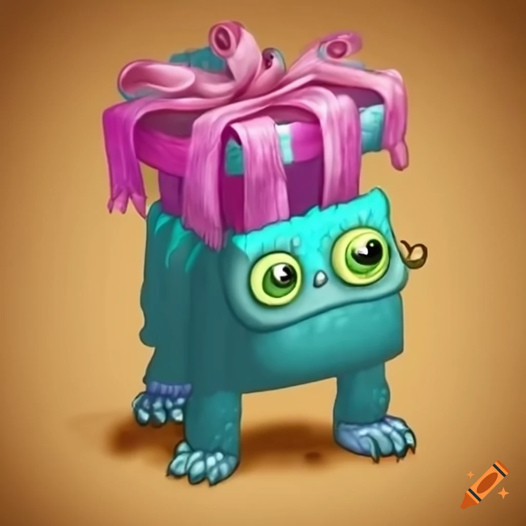 My singing monsters gift box creature on Craiyon