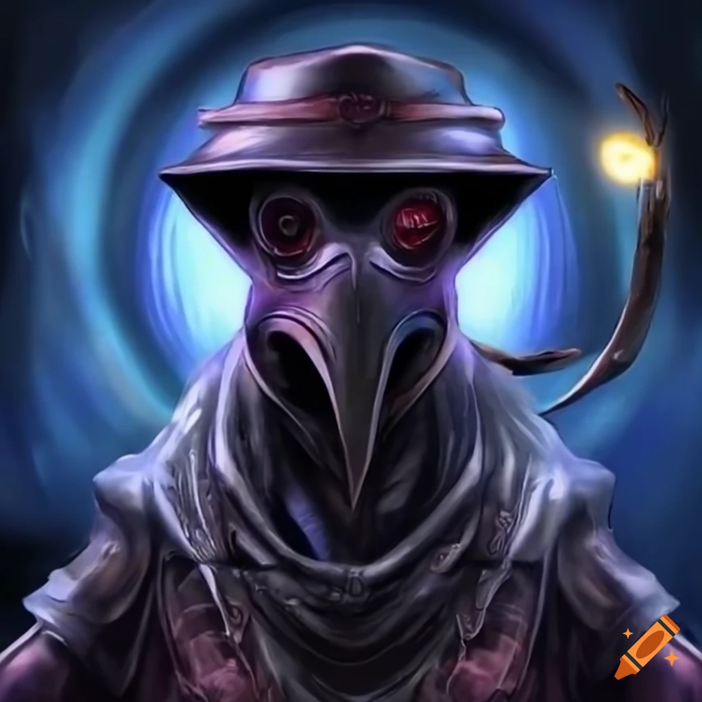 Plague doctor alien creature on Craiyon