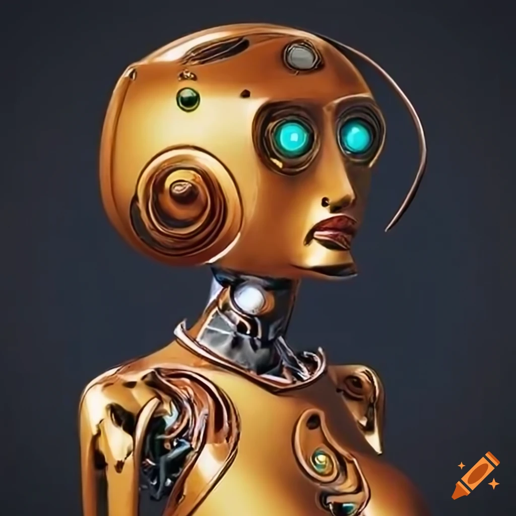 Exotic robot in the style of dali on Craiyon