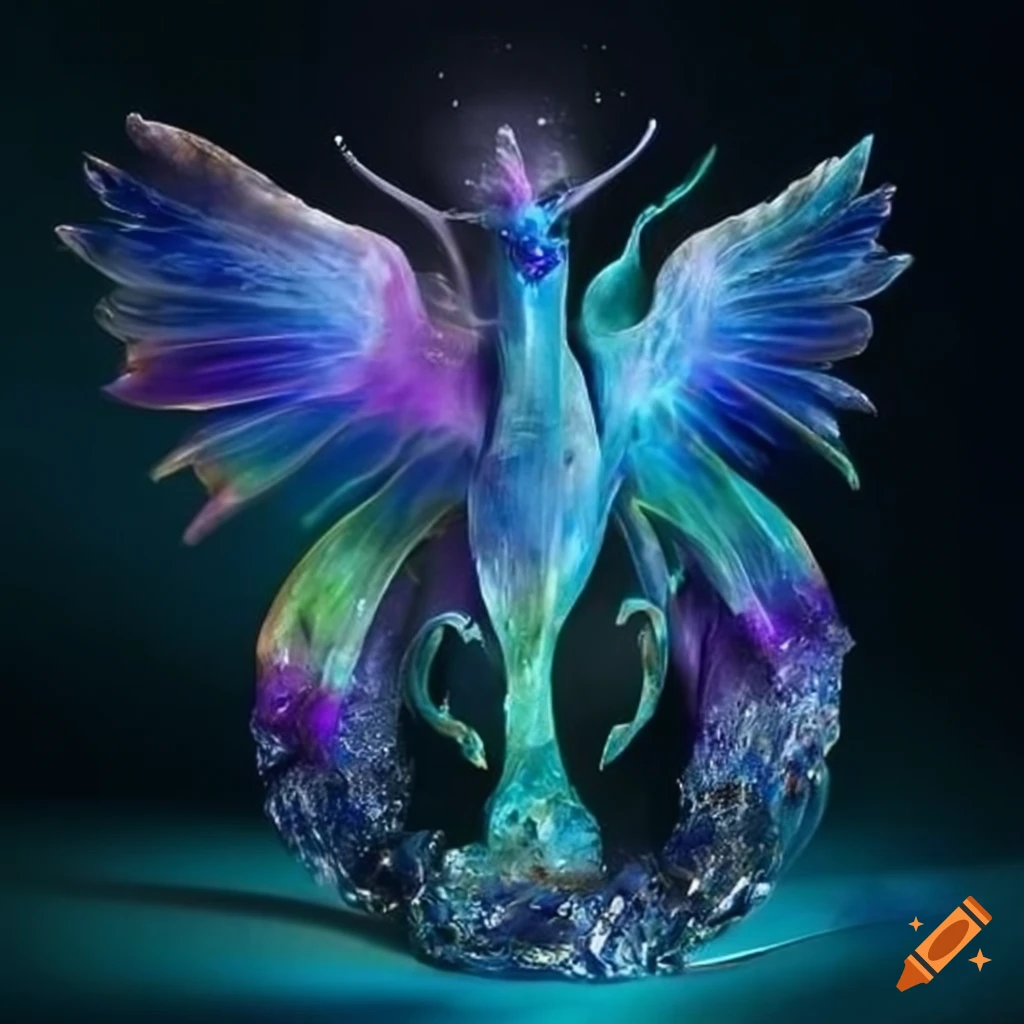 Beautifully crafted crystal creatures with serene demeanor and ethereal ...