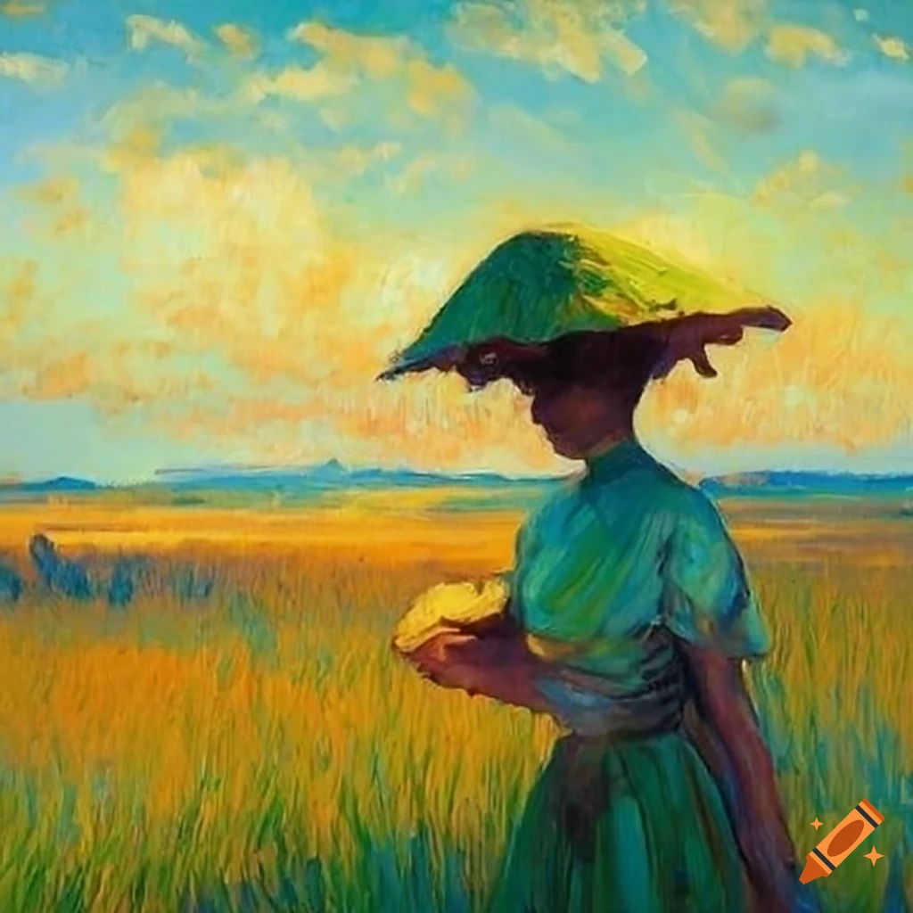 Impressionist painting of philippine rice fields on Craiyon