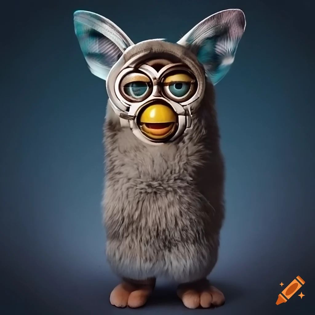 Long furby wrapped around a checkerboard path on Craiyon