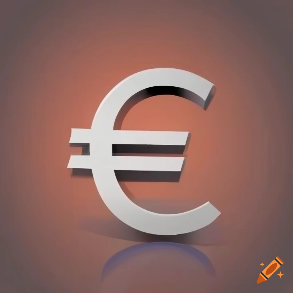 Euro symbol illustration on solid background on Craiyon