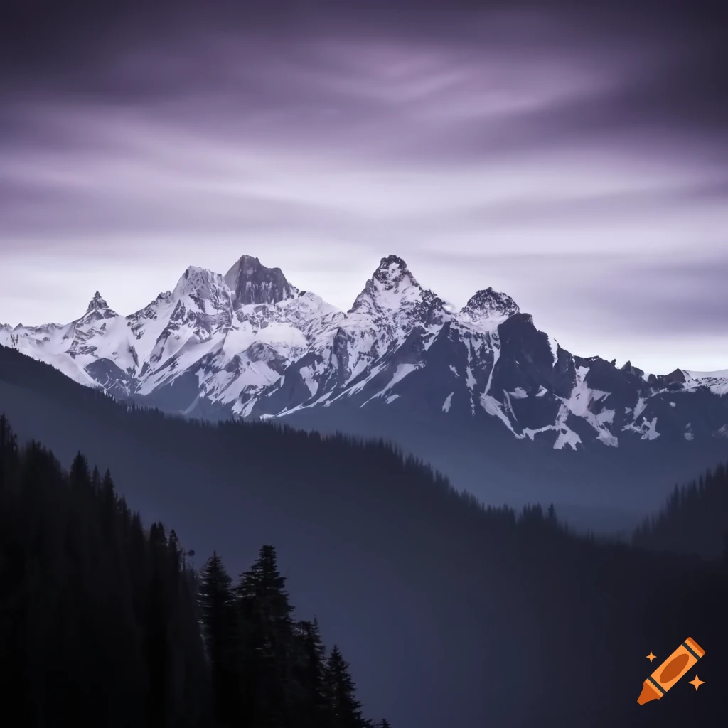 Mountain landscape on Craiyon