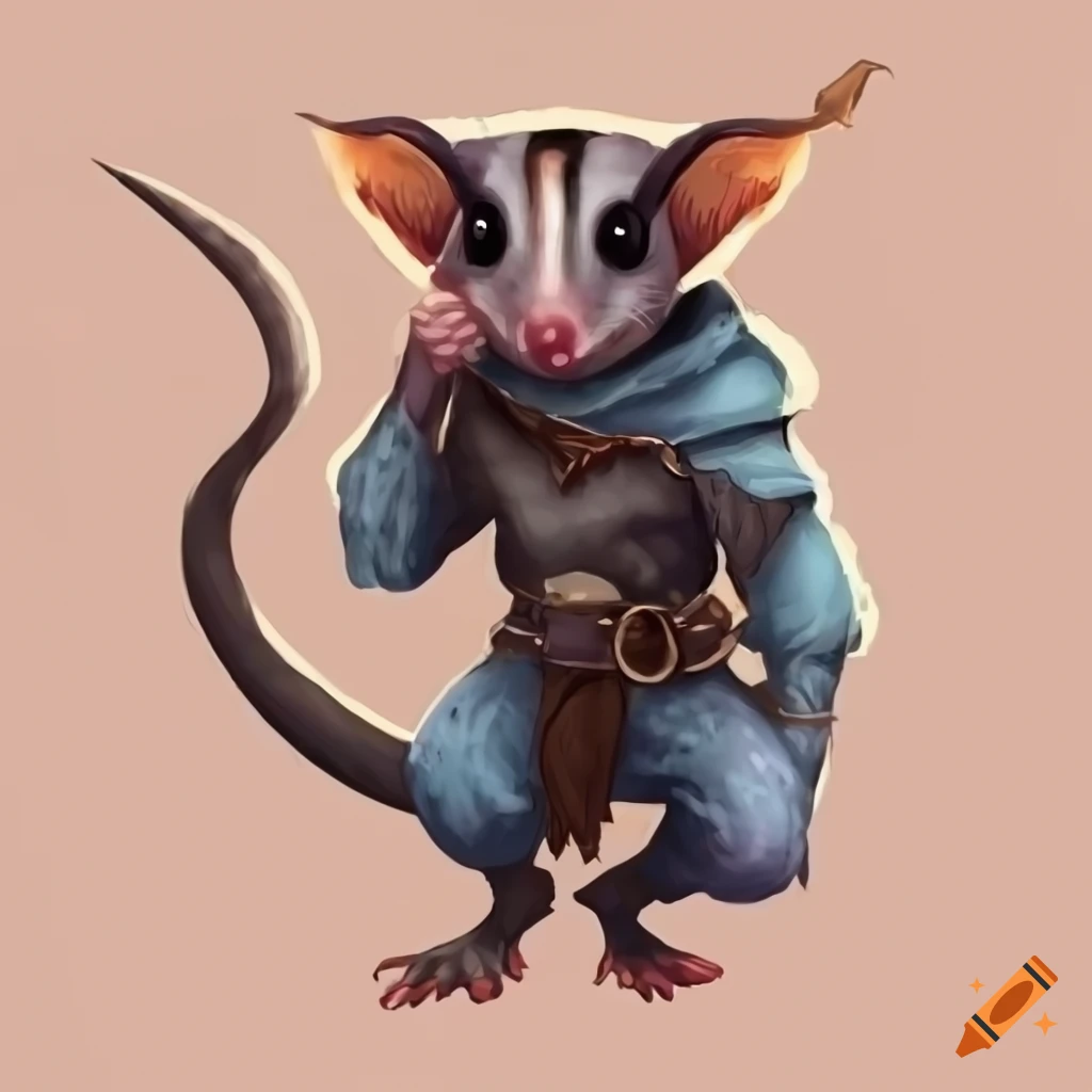 Sugar glider character for root rpg on Craiyon