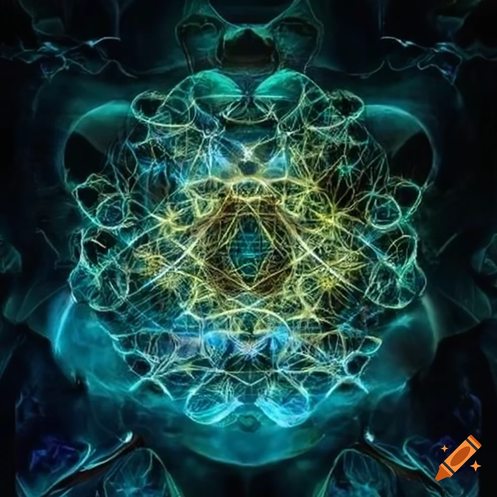 Sacred geometry transformed into a tree on Craiyon