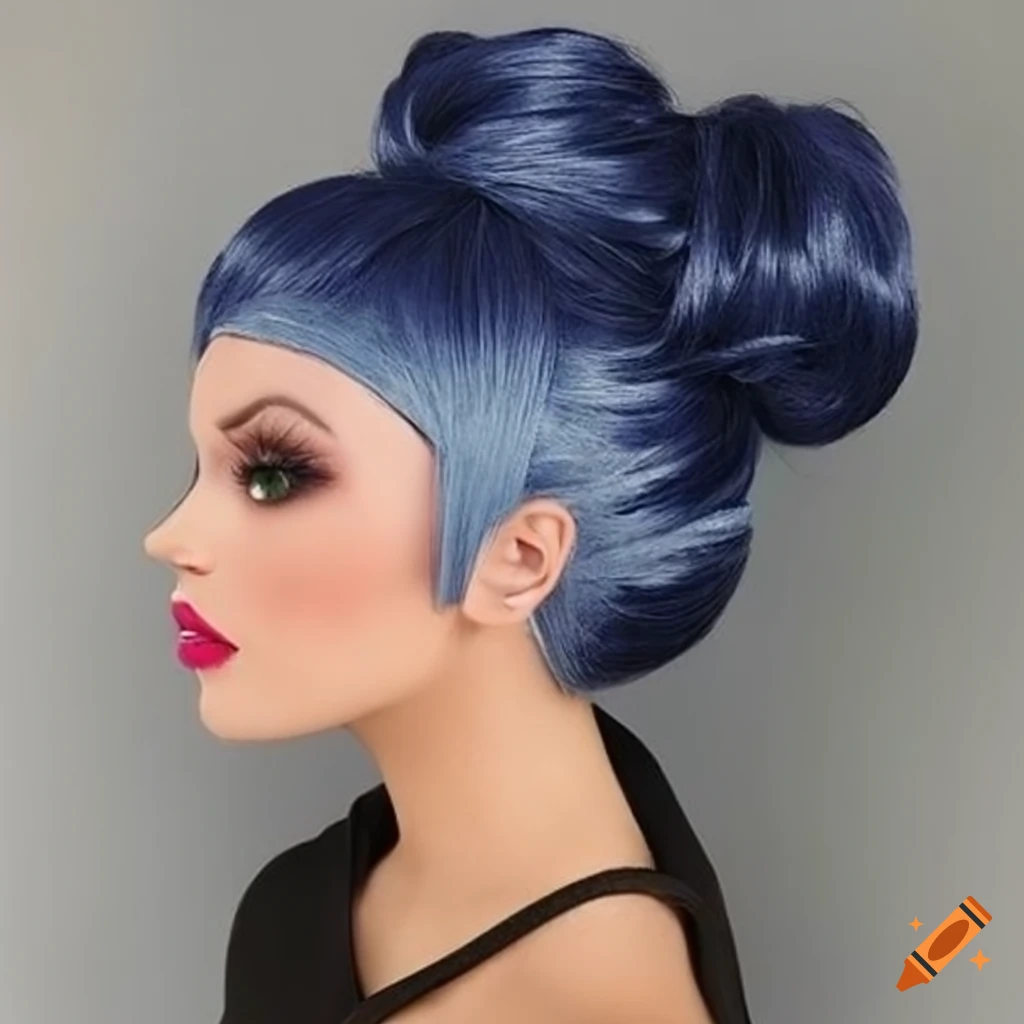 Sugar star bun style wig on Craiyon