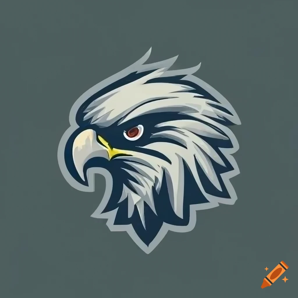 Black eagle head logo on Craiyon