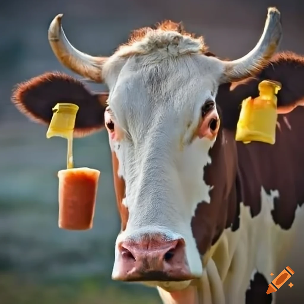 Cow enjoying a pasta meal on Craiyon