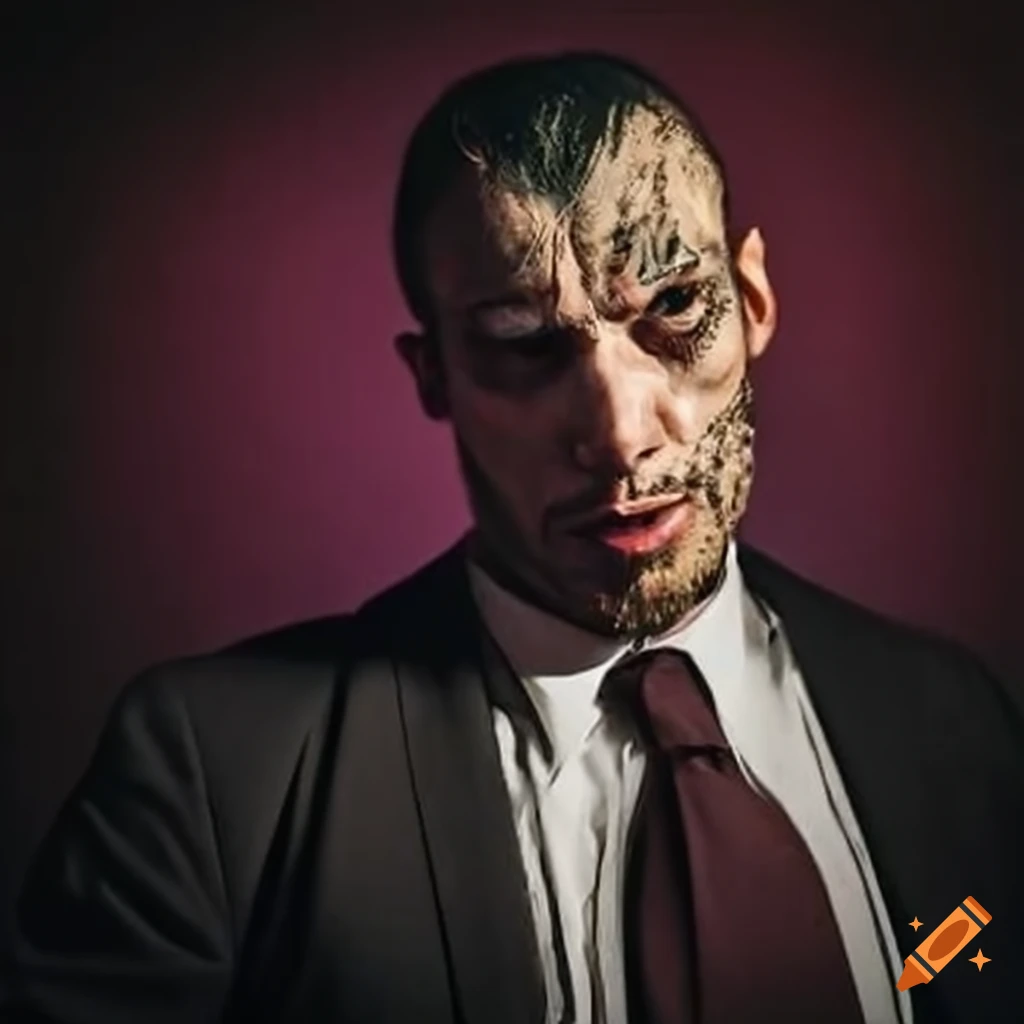 Greedy man in a suit riding a sow in a power and wealth fantasy on Craiyon