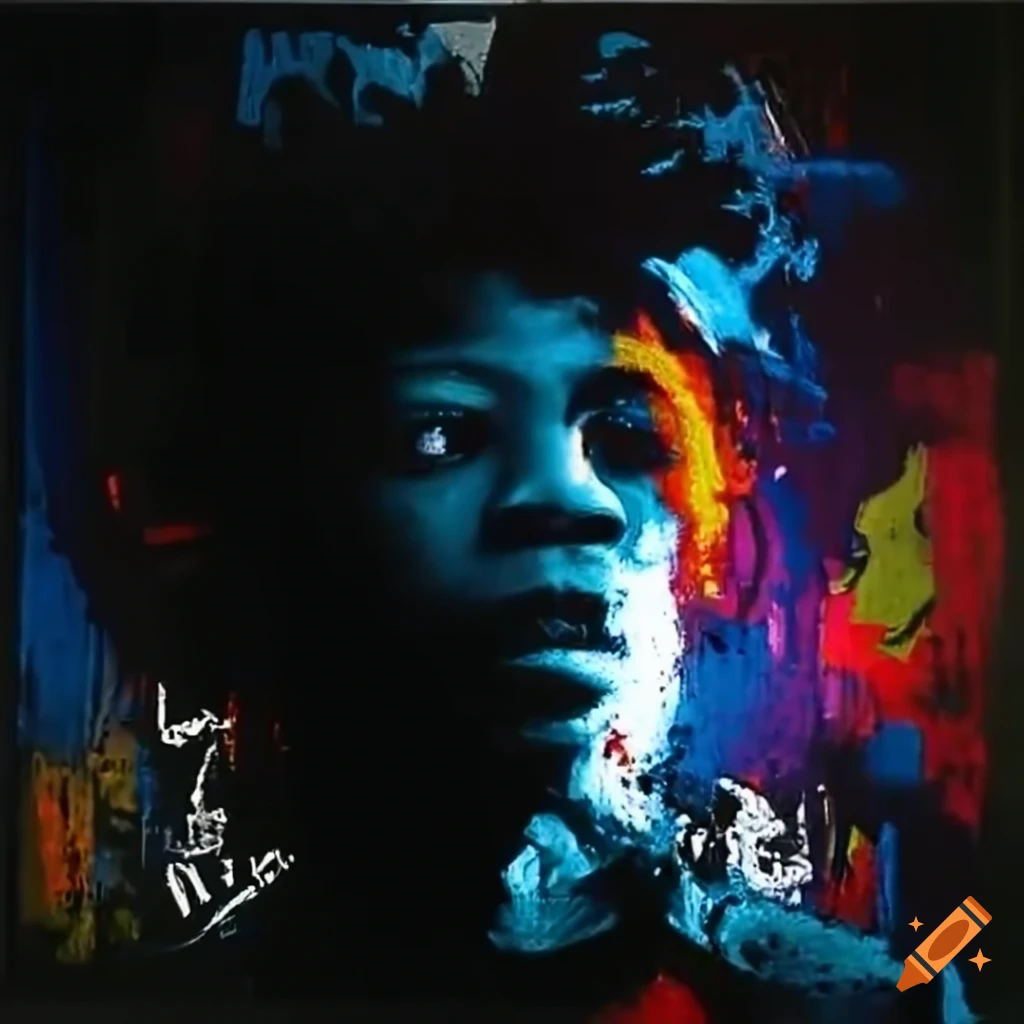 Neo-expressionism portrait of jm basquiat the radiant child on Craiyon