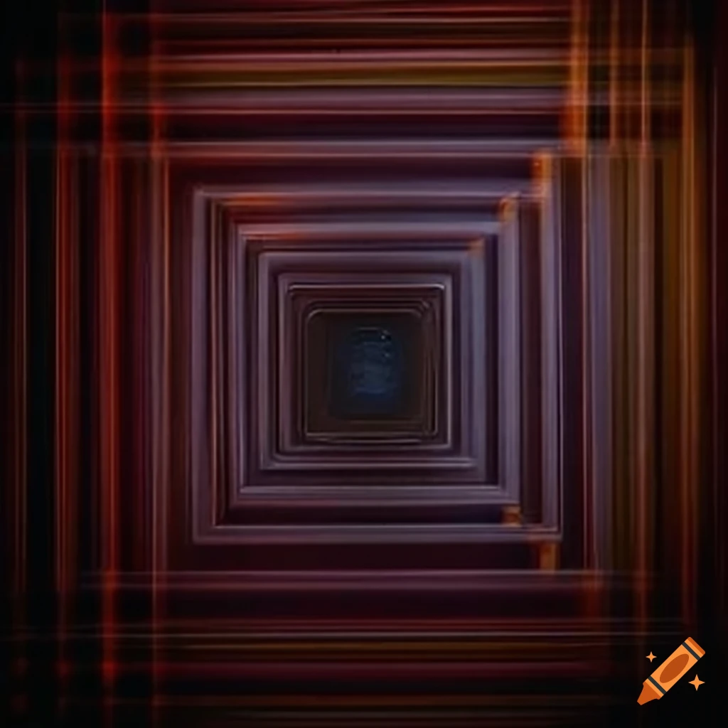 Abstract square screen tilted at a 45 degree angle on Craiyon