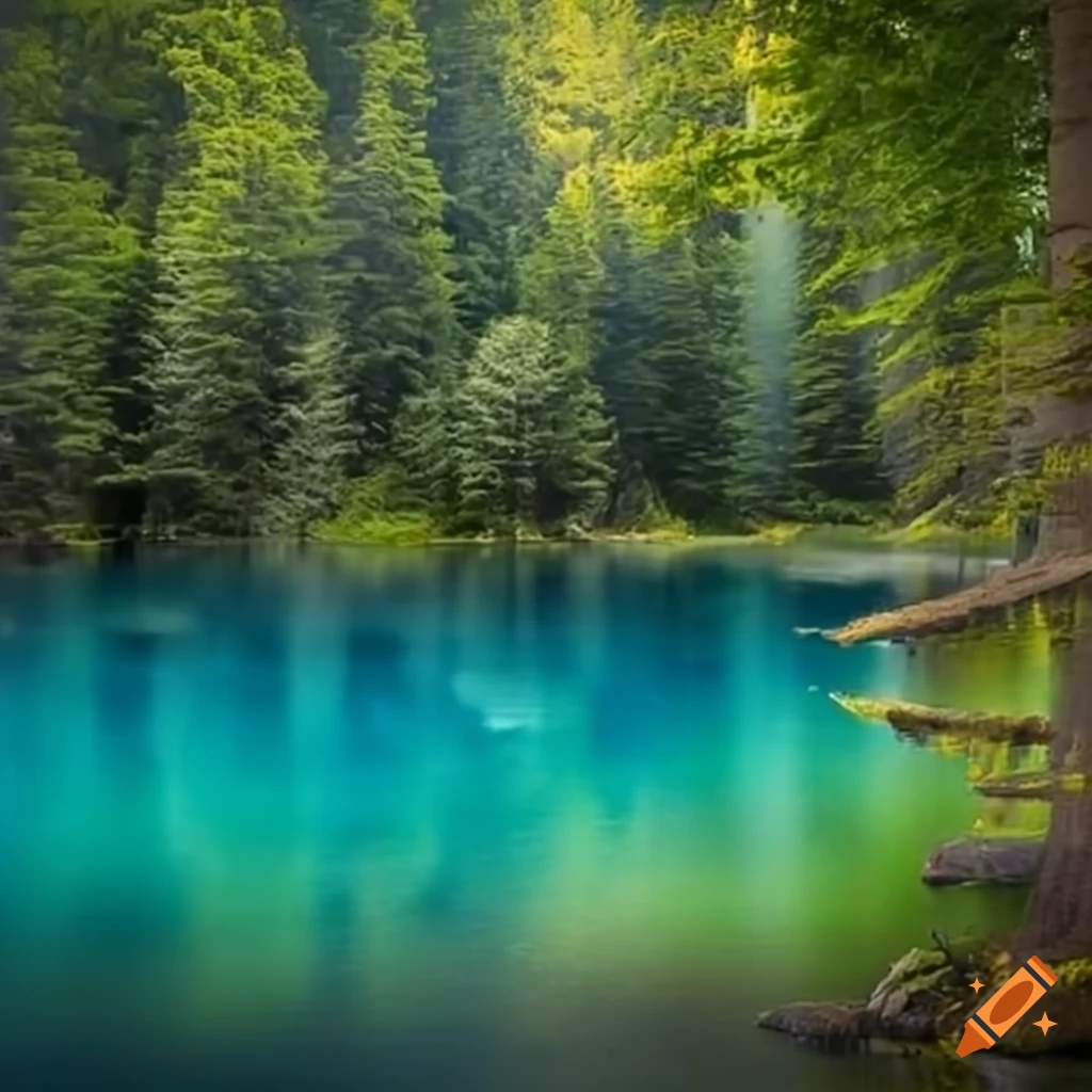 Lake view on Craiyon