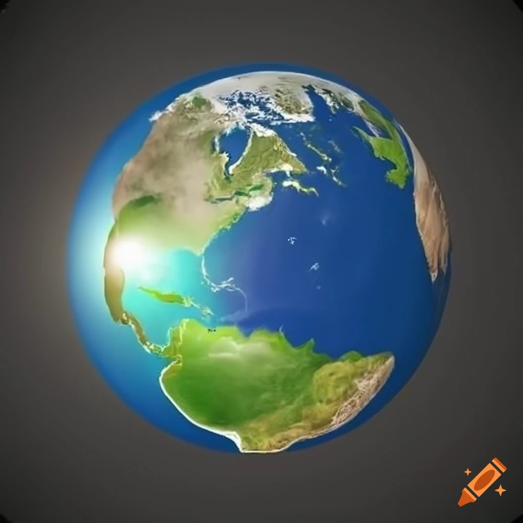 Earth painting in abstract style on Craiyon