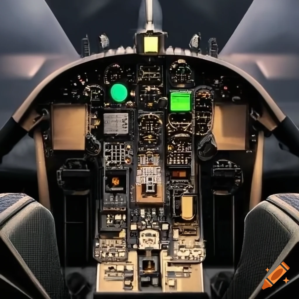 Cockpit of a small, simple spacecraft on Craiyon