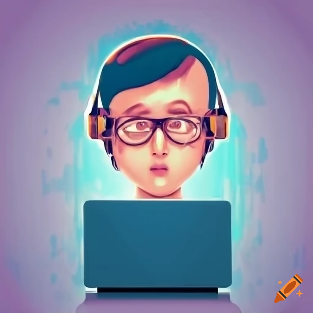 Person using a computer on Craiyon