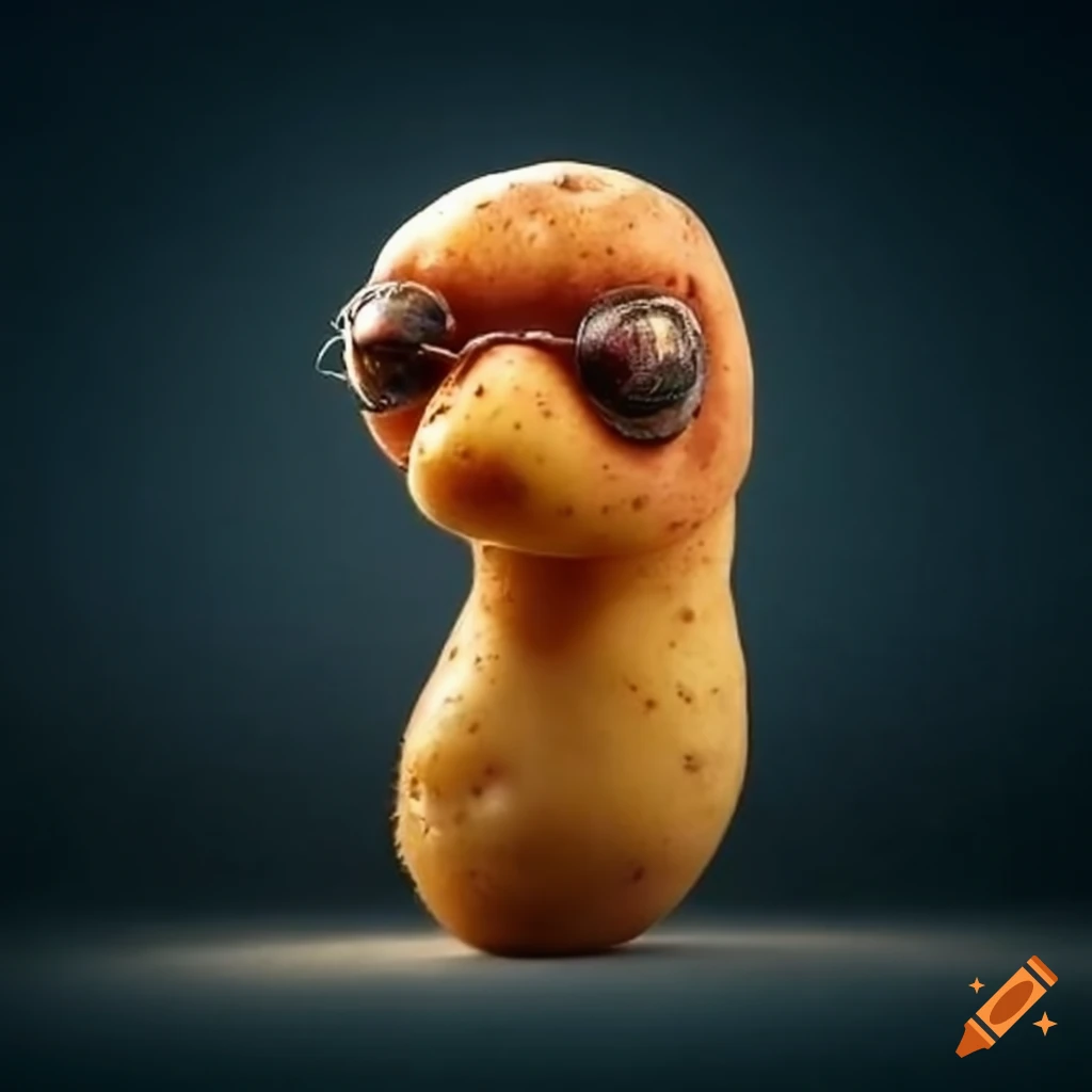Potato that resembles a dog on Craiyon