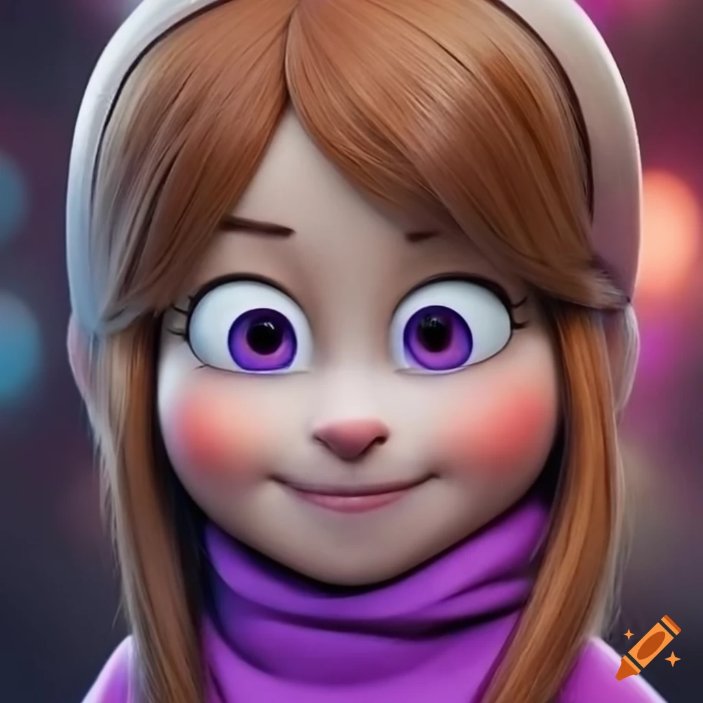 Portrait of Mabel Pines morphing into Judy Hopps on Craiyon
