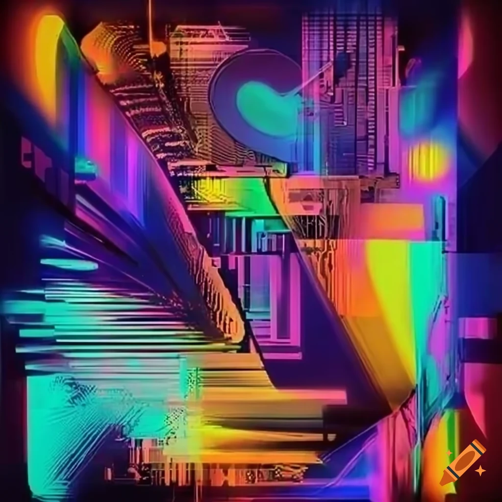 Abstract techno vibes inspiration on Craiyon