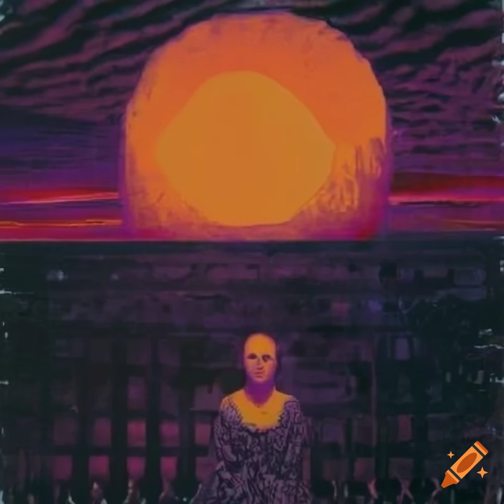 Post punk 90s album cover with text: the last sun did not yet come down ...