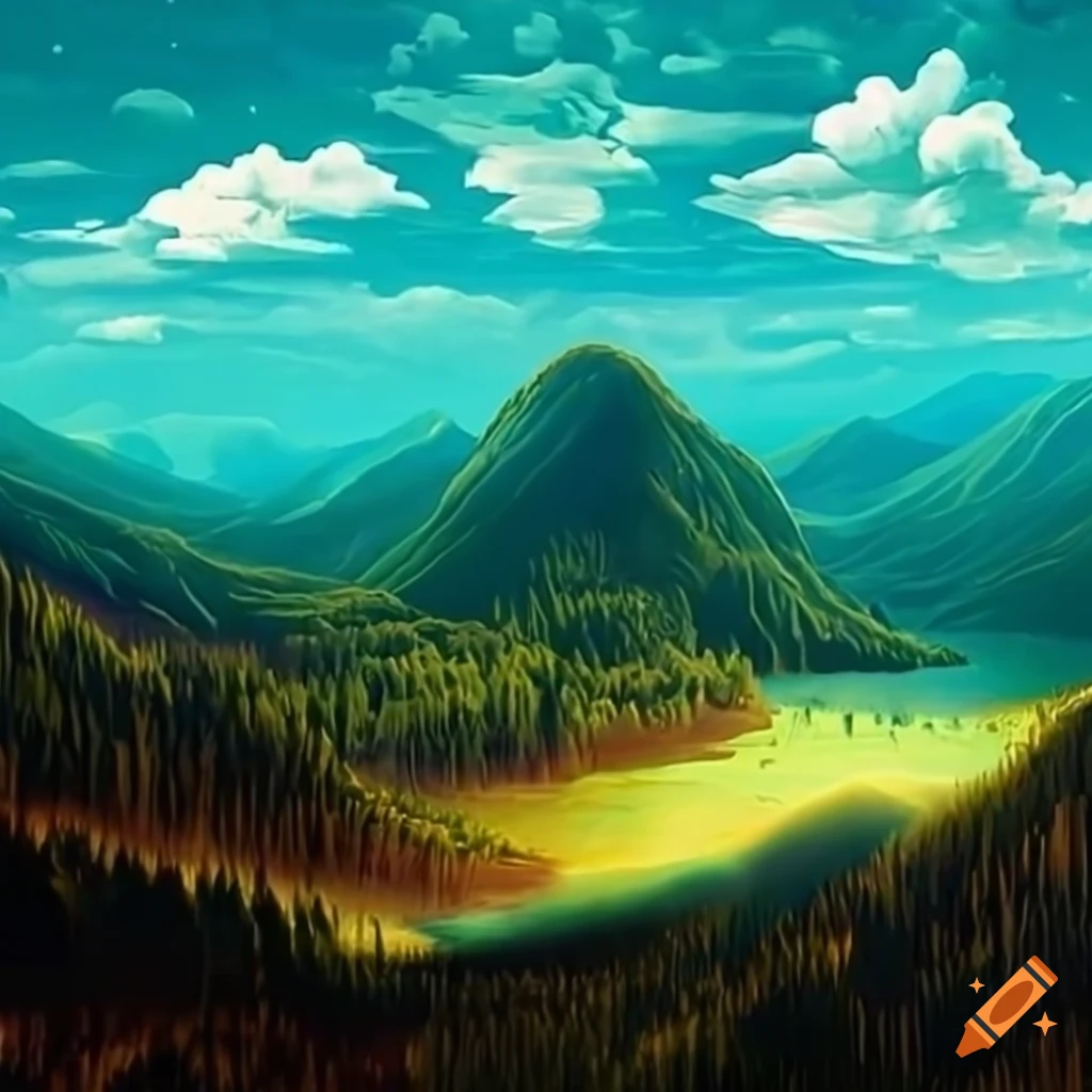 Illusion optical landscape on Craiyon