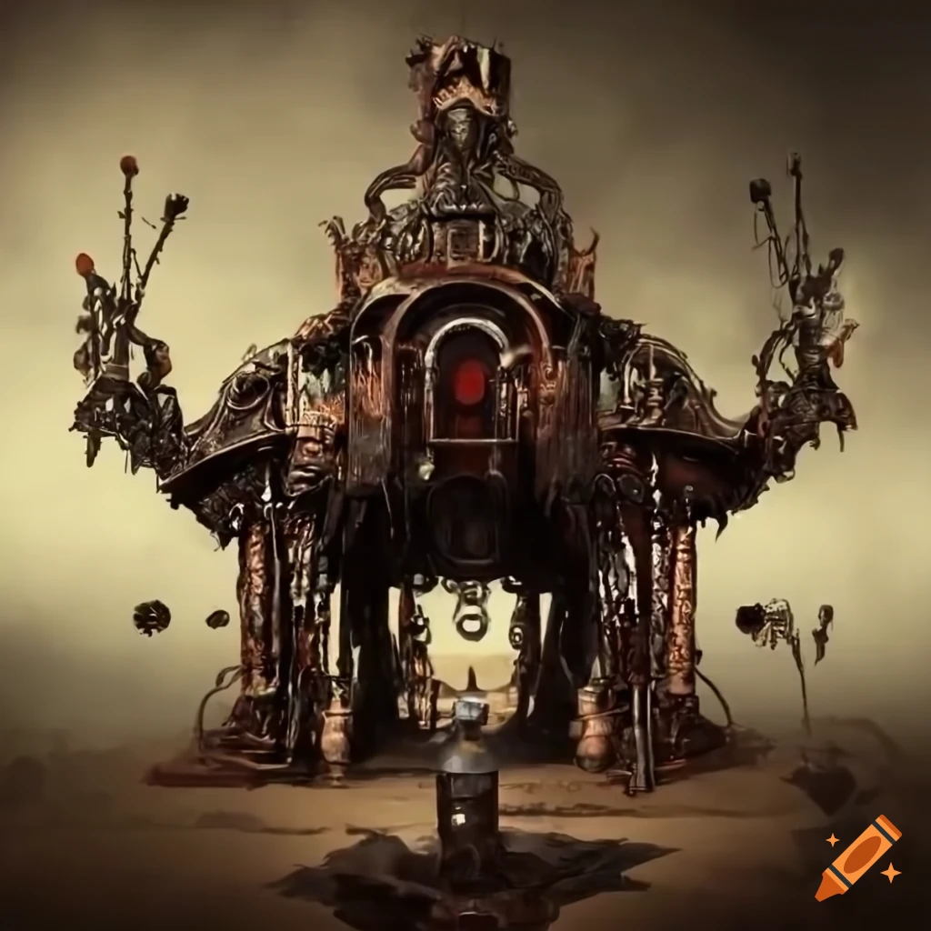 Steam punk carousel on Craiyon