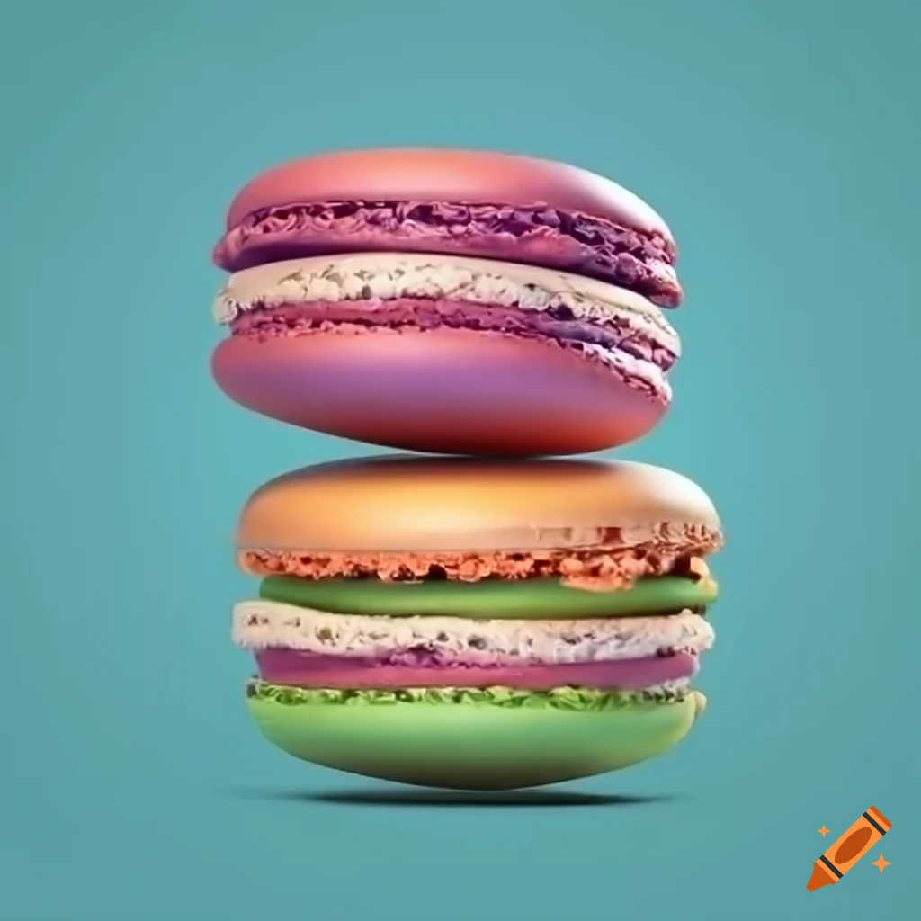 3d icon of a single macaron for a game on Craiyon