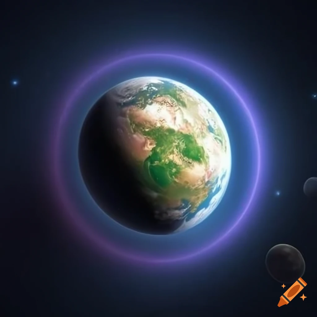 Crystallized planet earth in space on Craiyon