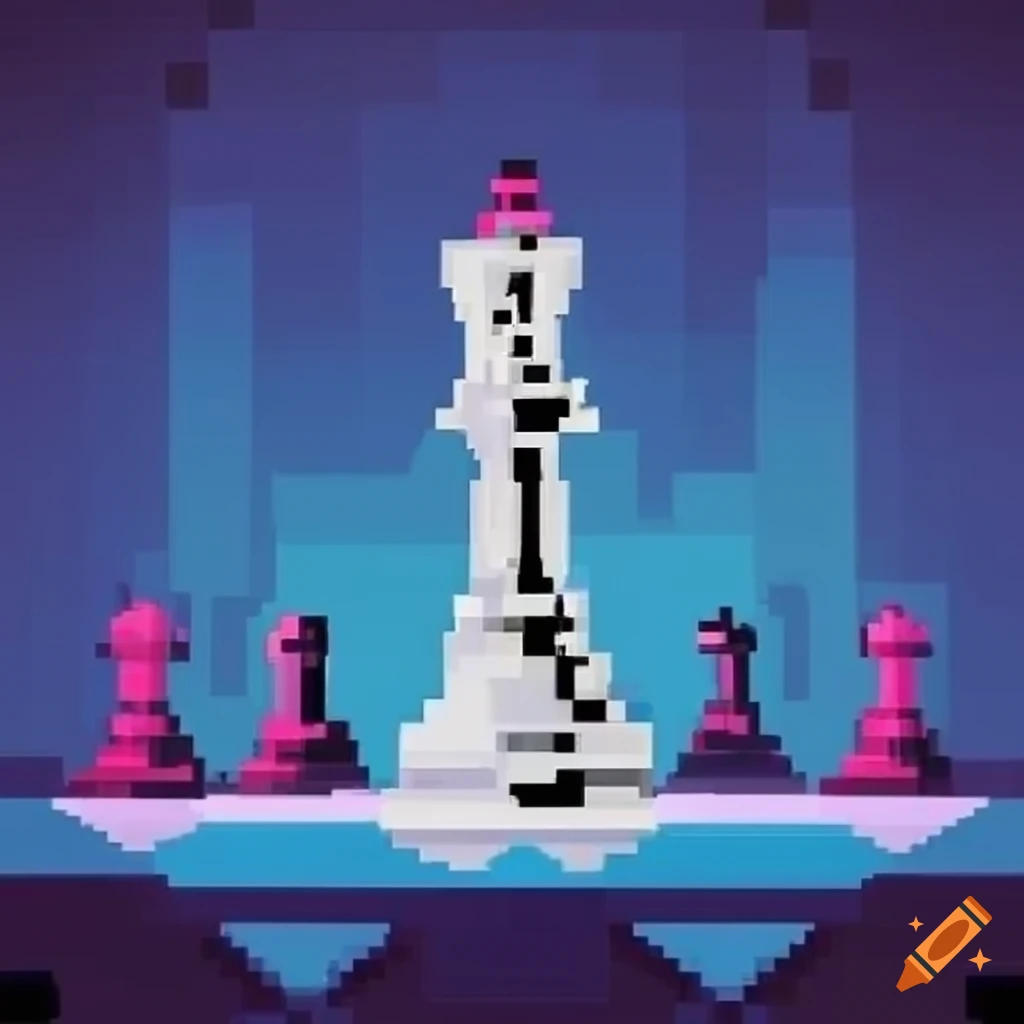 8-bit title screen for the video game Galactic Chess on Craiyon