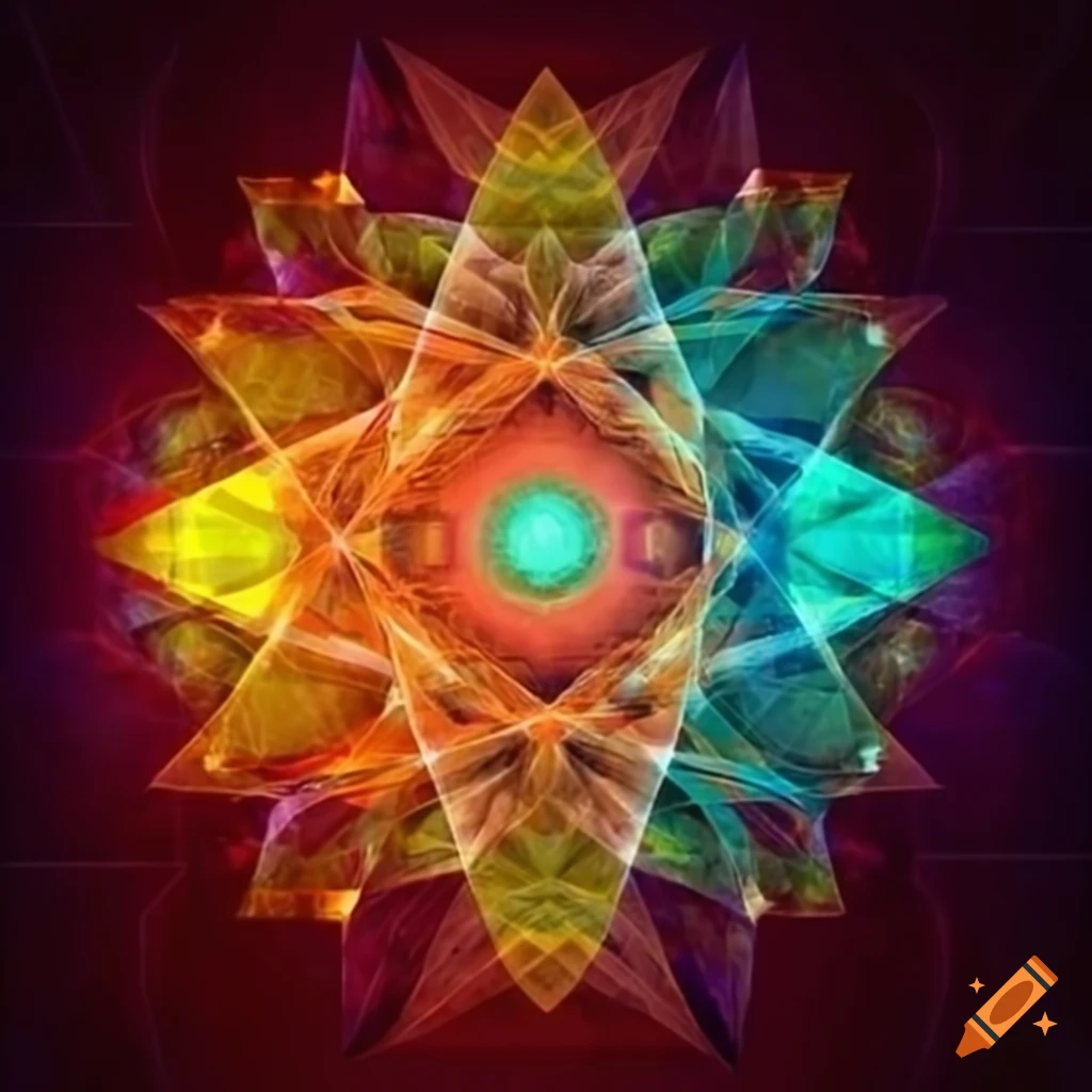 Meditation on sacred geometric shapes on Craiyon