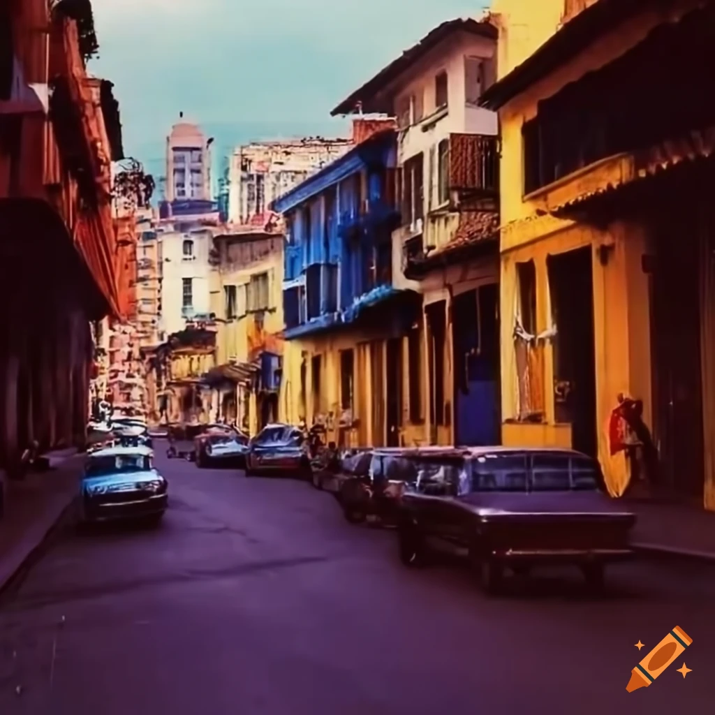 Busy vibrant street in 1970s cali, colombia on Craiyon