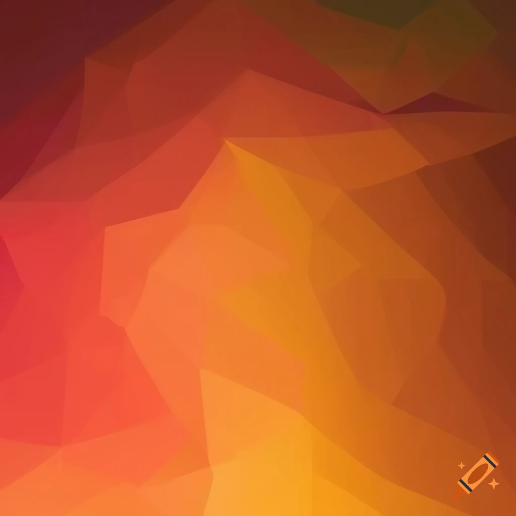 Gradient portrait on orange polygon background card on Craiyon