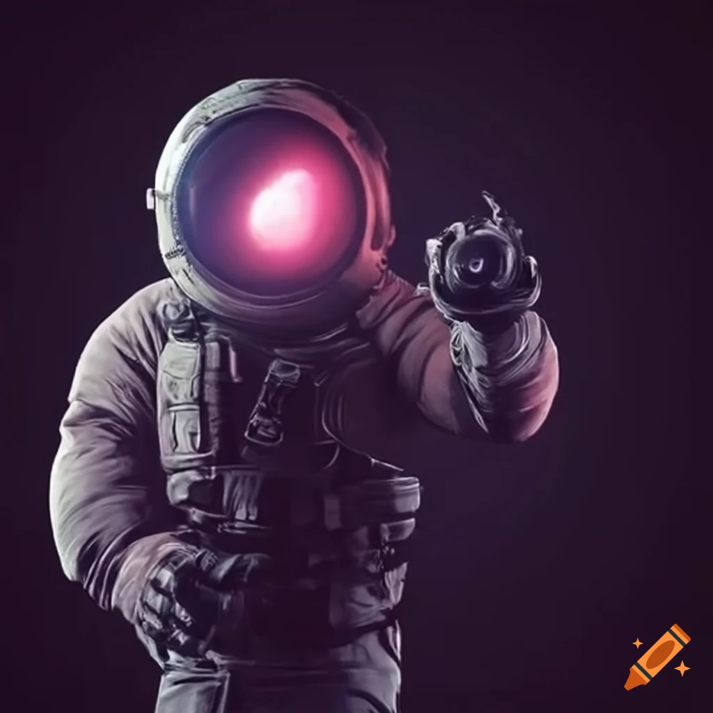 Strong astronaut holding a black hole on Craiyon