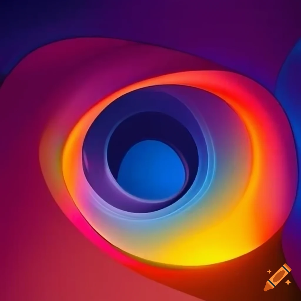 Abstract colors depicting a melted windows logo on Craiyon