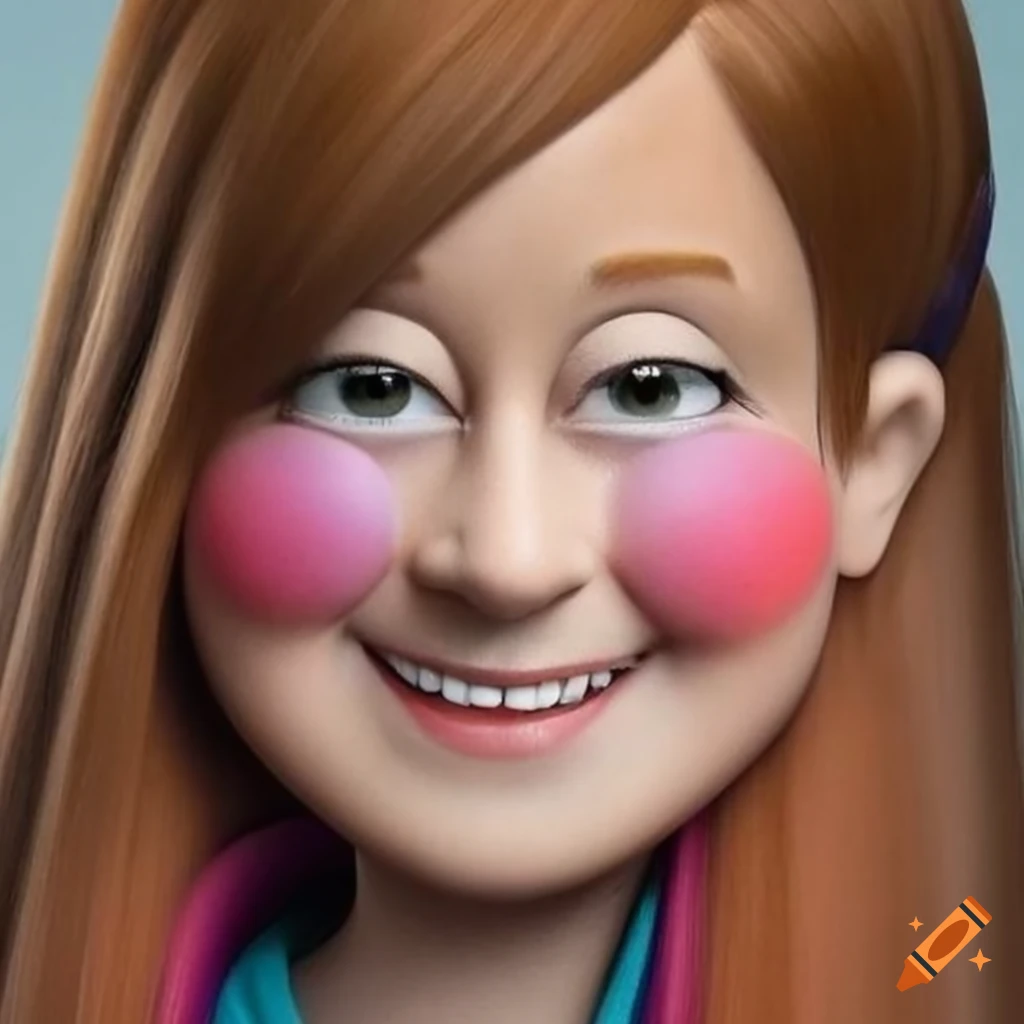 Detailed portrait of mabel pines in high-resolution on Craiyon