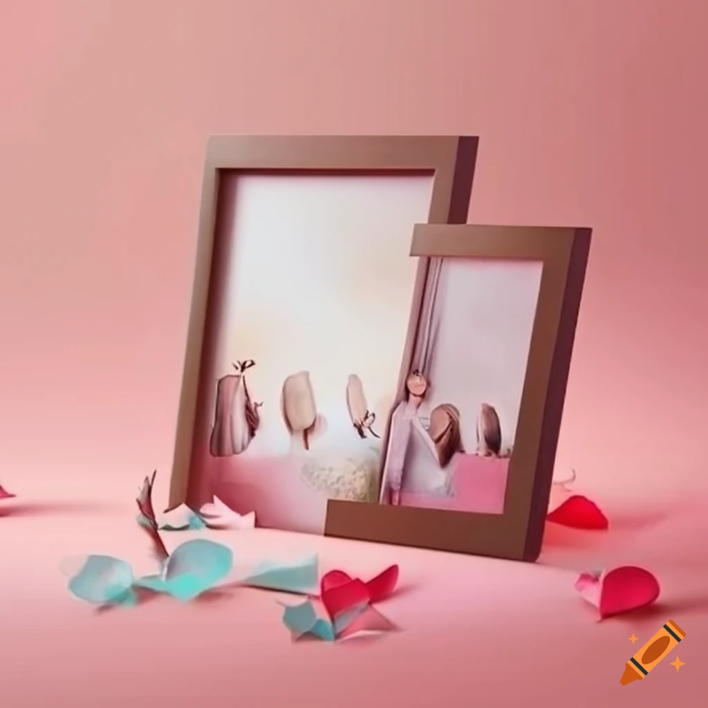 Mdf photo frame with love inscription on Craiyon