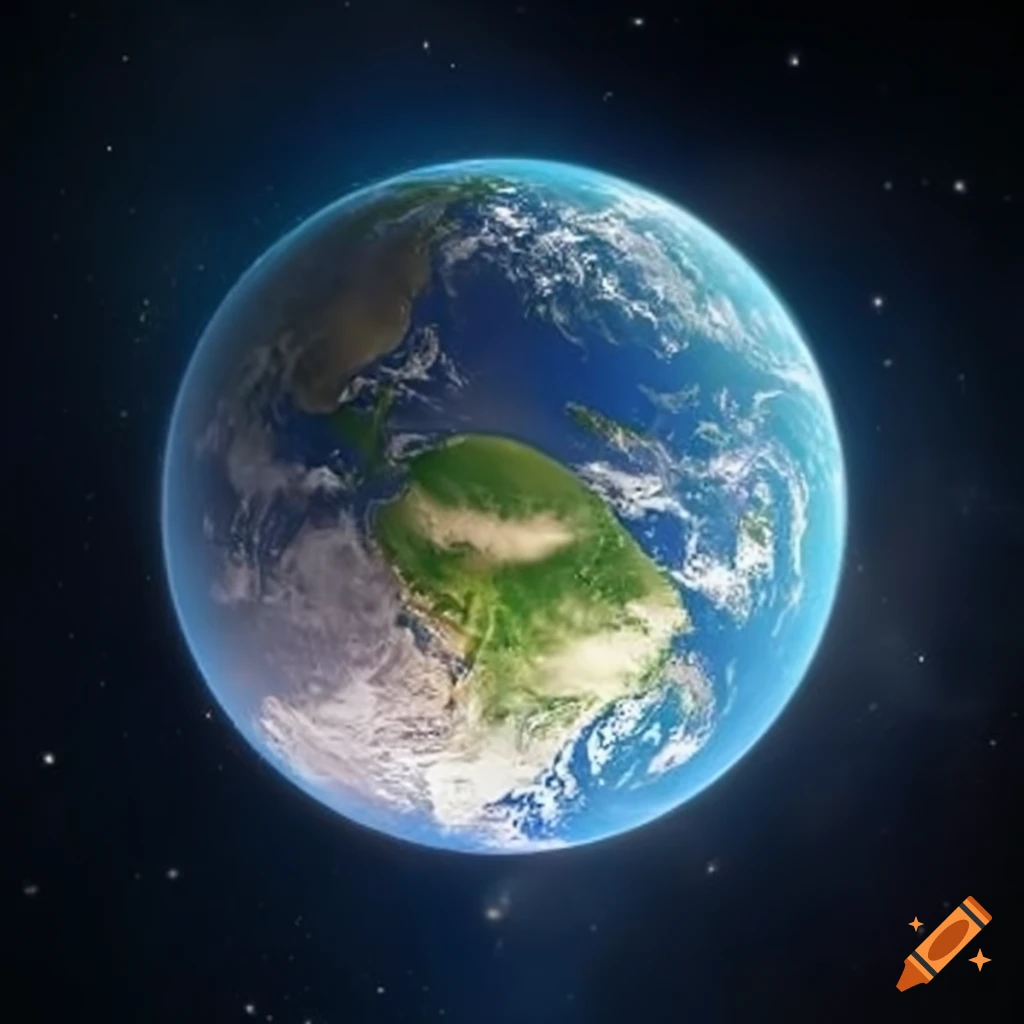 Crystallized planet earth in space on Craiyon