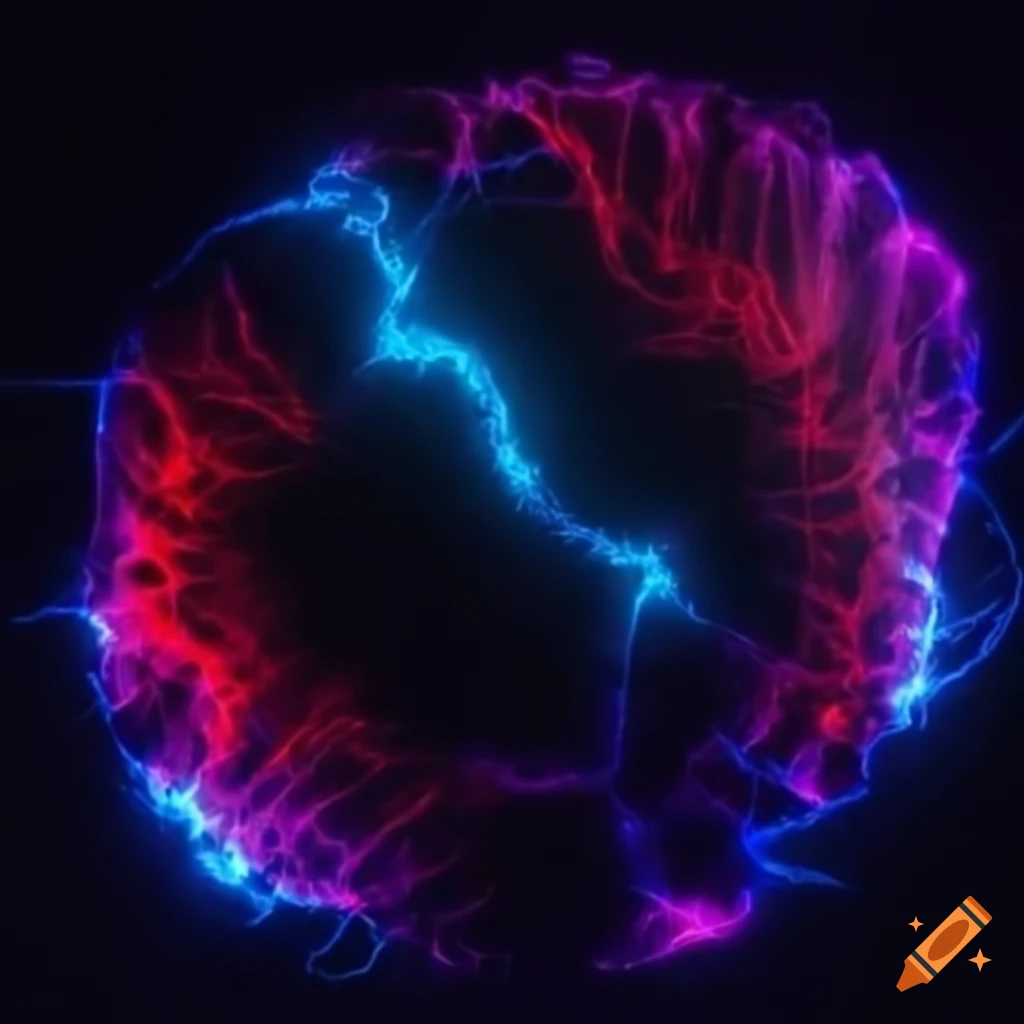 Abstract and energetic visual representation on Craiyon