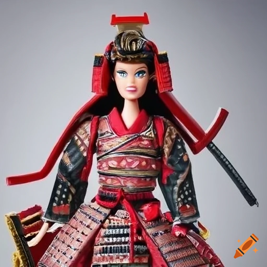 Samurai barbie doll on Craiyon