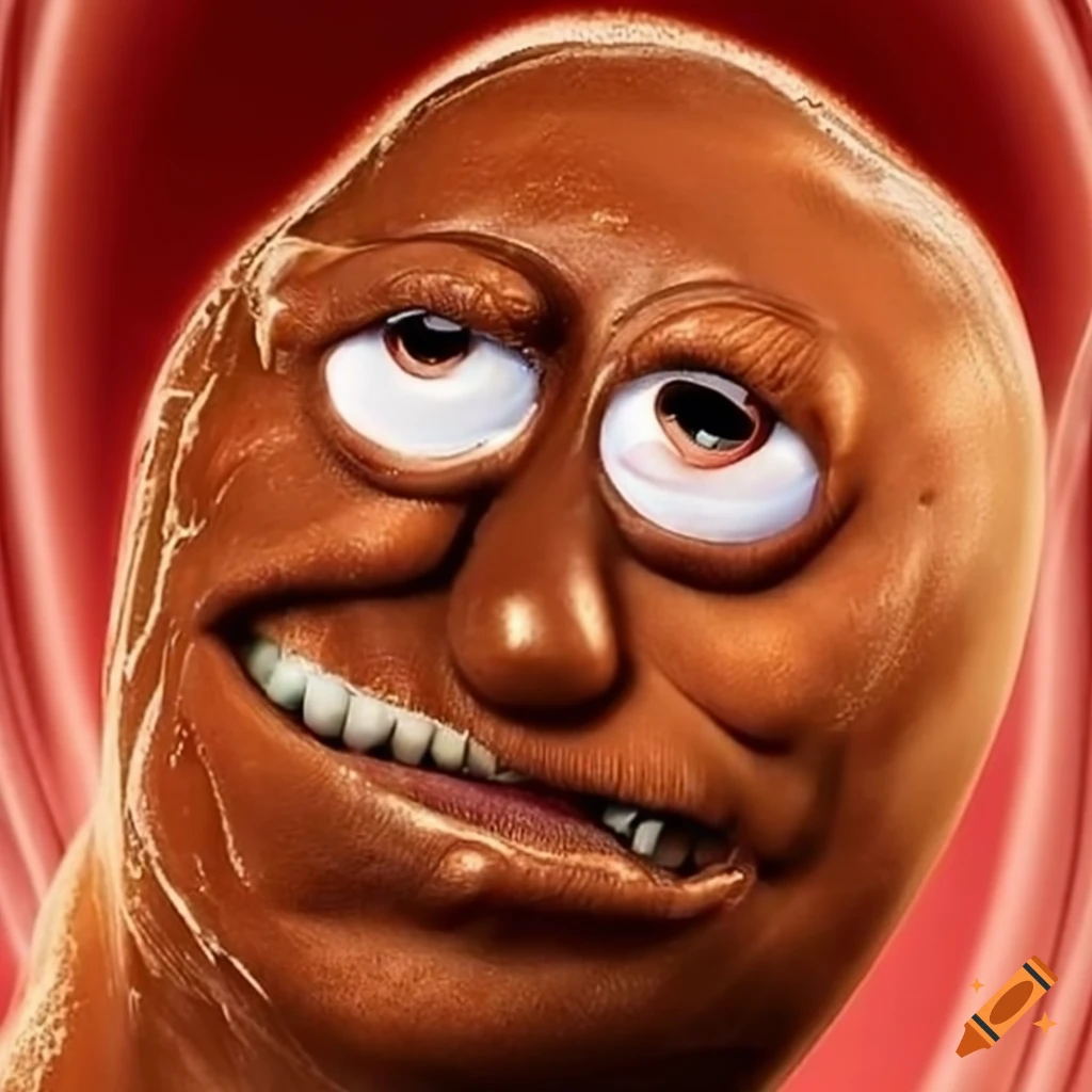 Worms with celebrities' faces on Craiyon