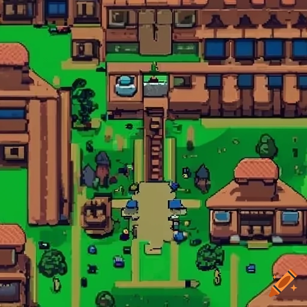 Earthbound style tileset on Craiyon