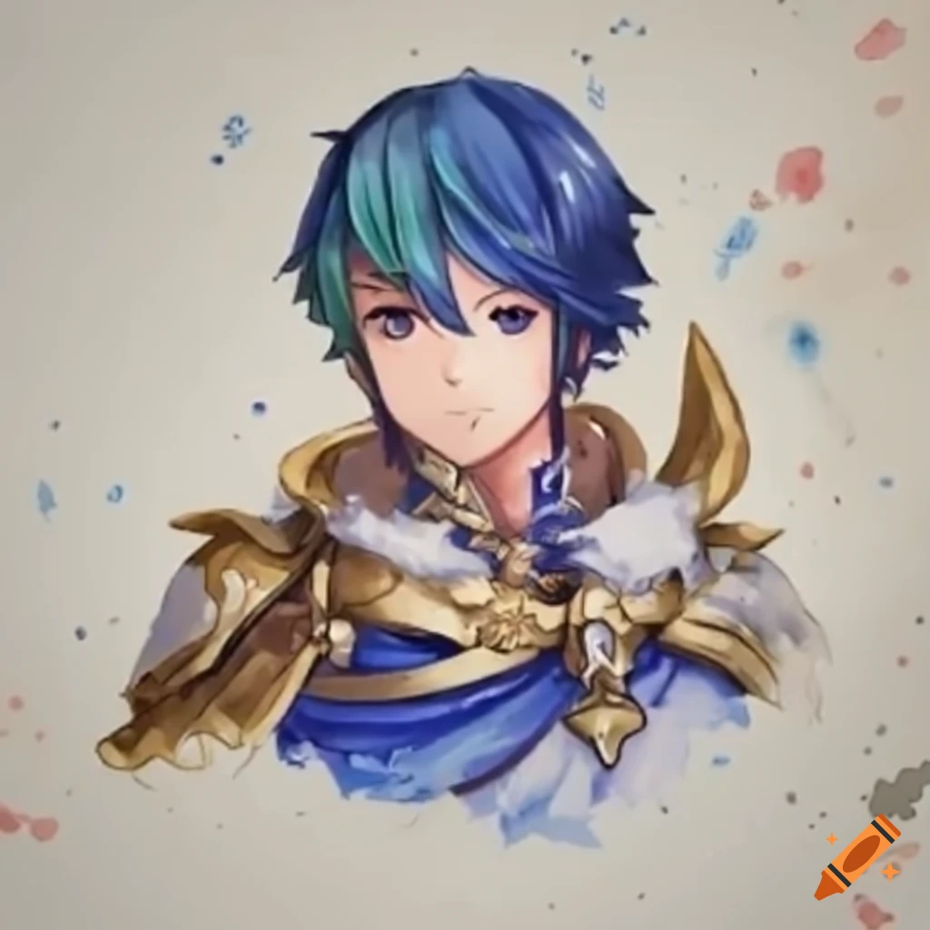 Alfonse from fire emblem heroes smiling on Craiyon