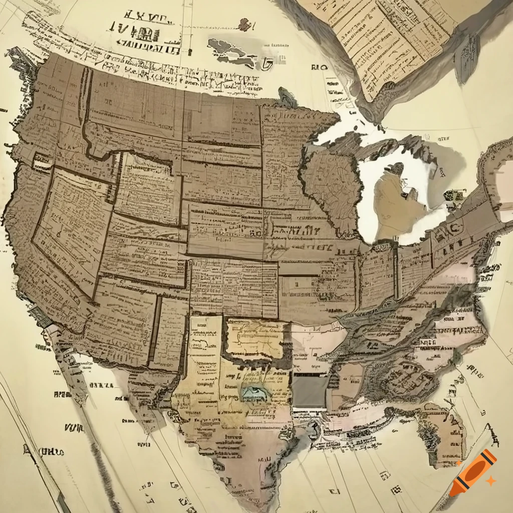 Geographical map of the united states inspired by middle earth realm on ...