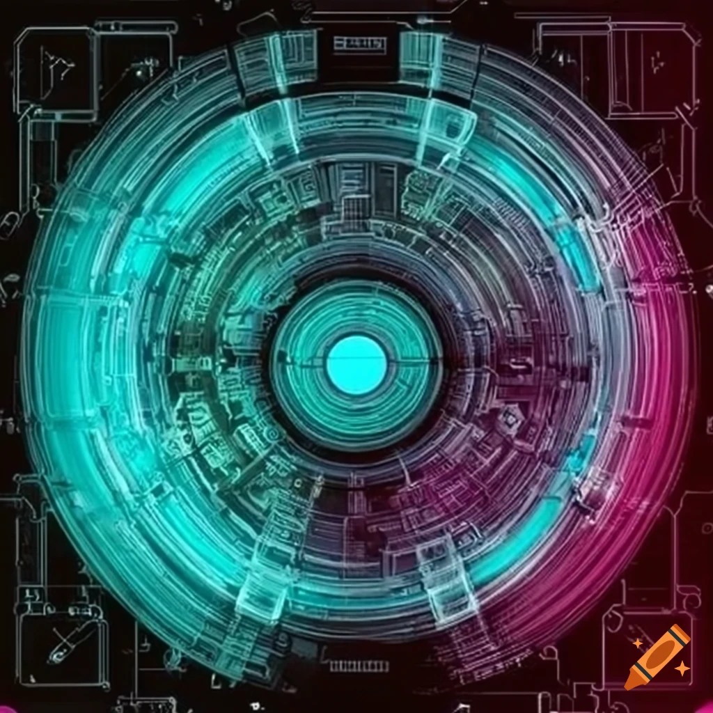 Futuristic parts diagram on Craiyon