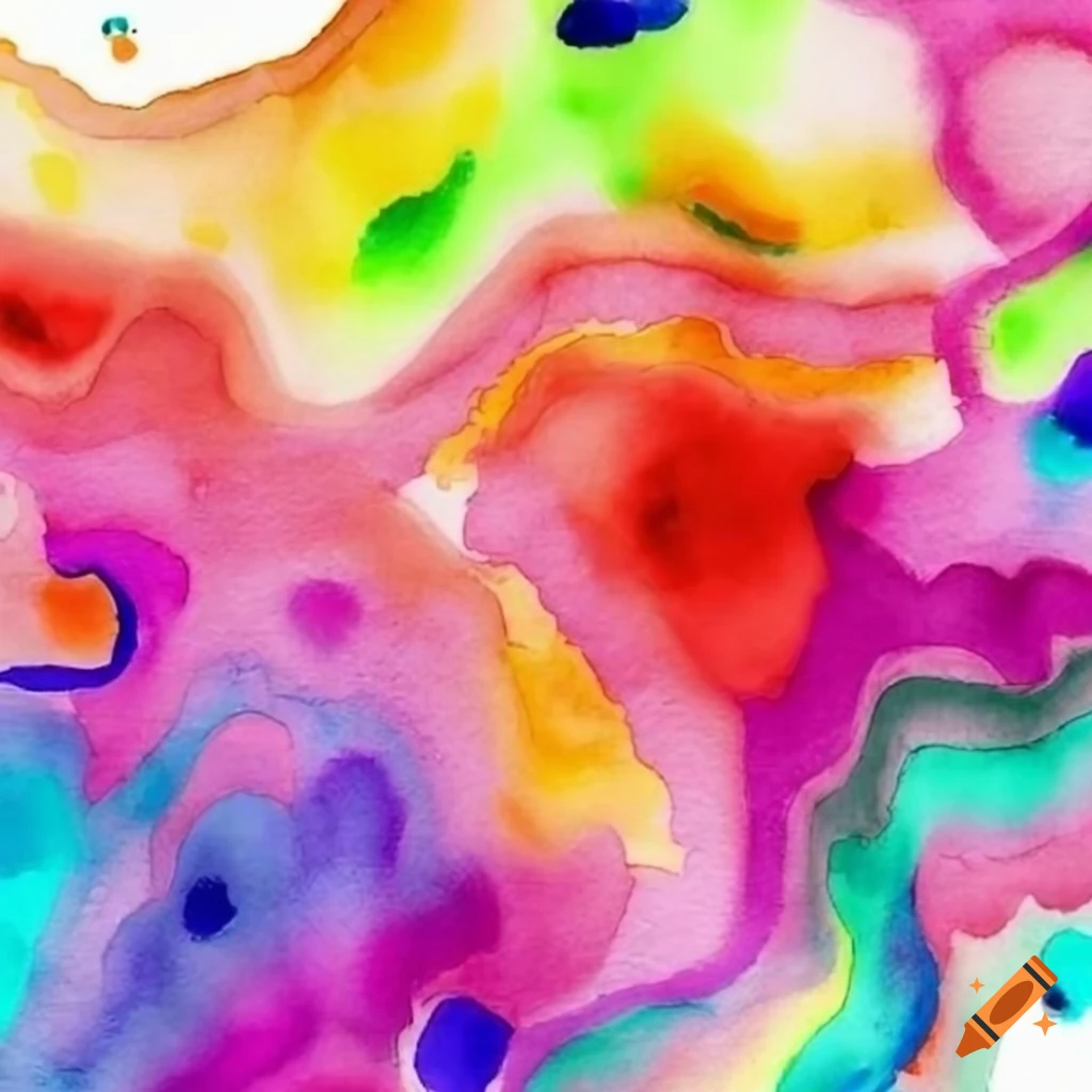 Colorful free watercolor painting on Craiyon