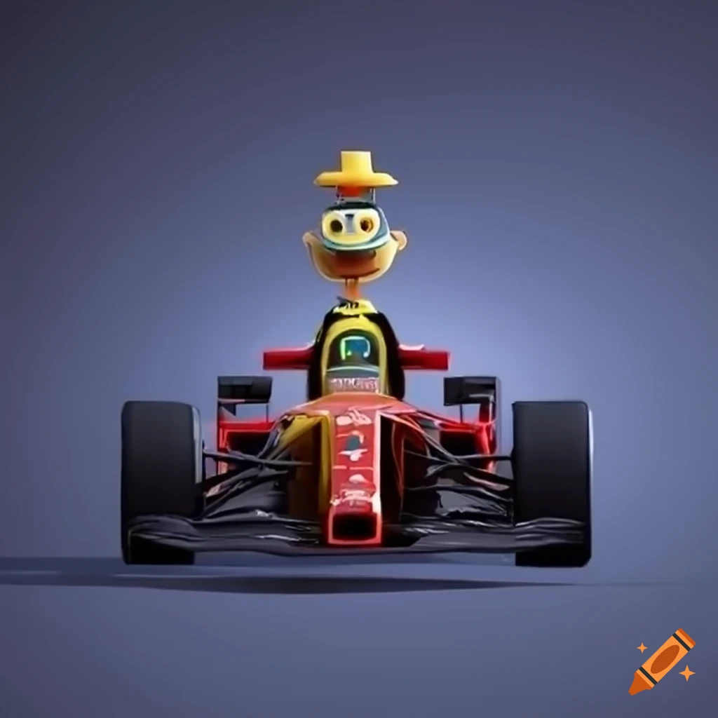 F1 car in pixar animation style on Craiyon