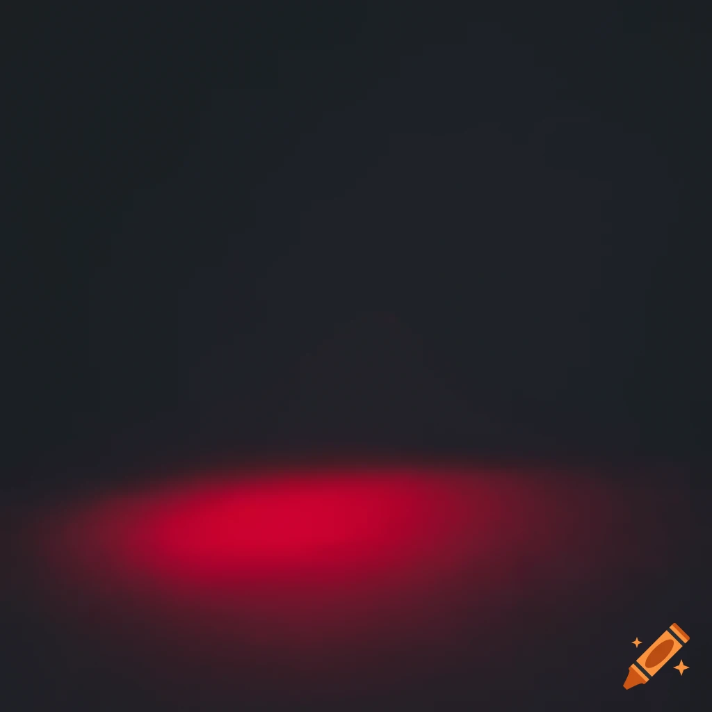 Dark room lit by a dim red light in a liminal setting on Craiyon