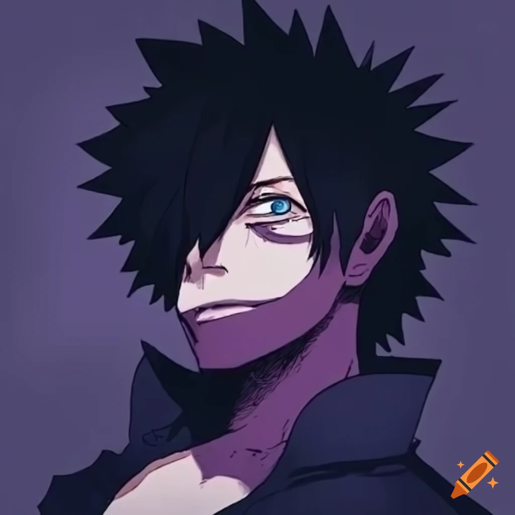 Dabi from my hero academia in a side profile with head leaned back on ...