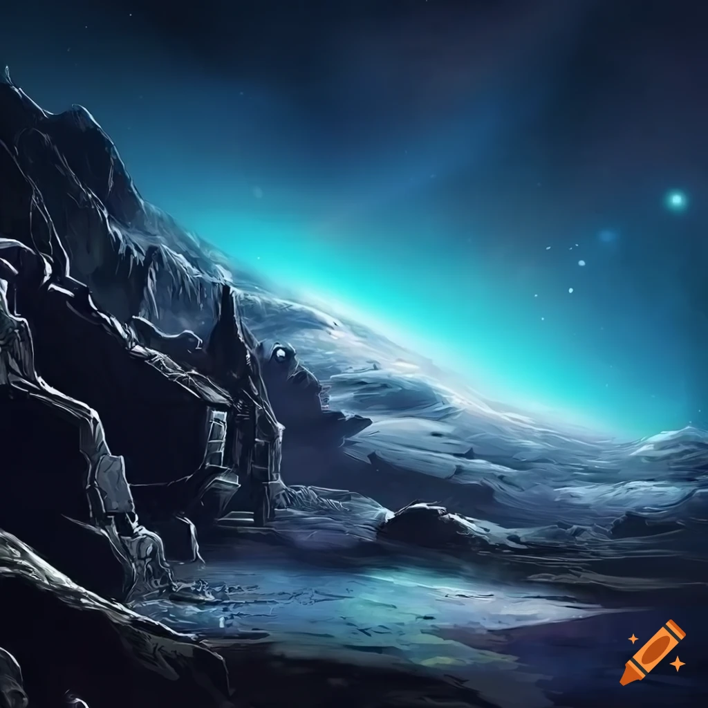 Sci-fi fantasy space exploration on Craiyon