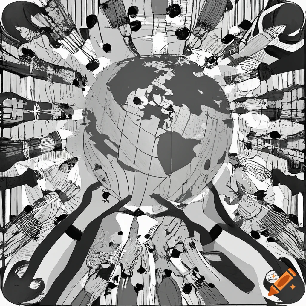 Illustration depicting the complex and interconnected nature of global ...